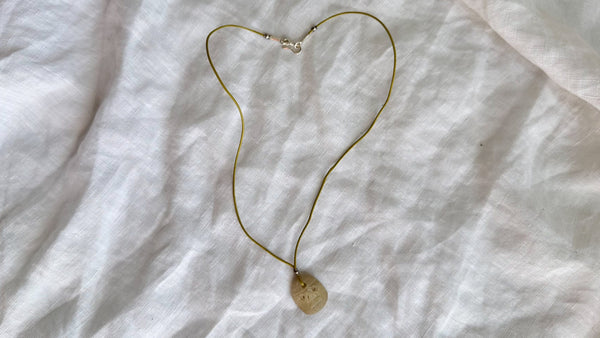 Ancient Onyx Pendant Necklace. Zapotec. 1140