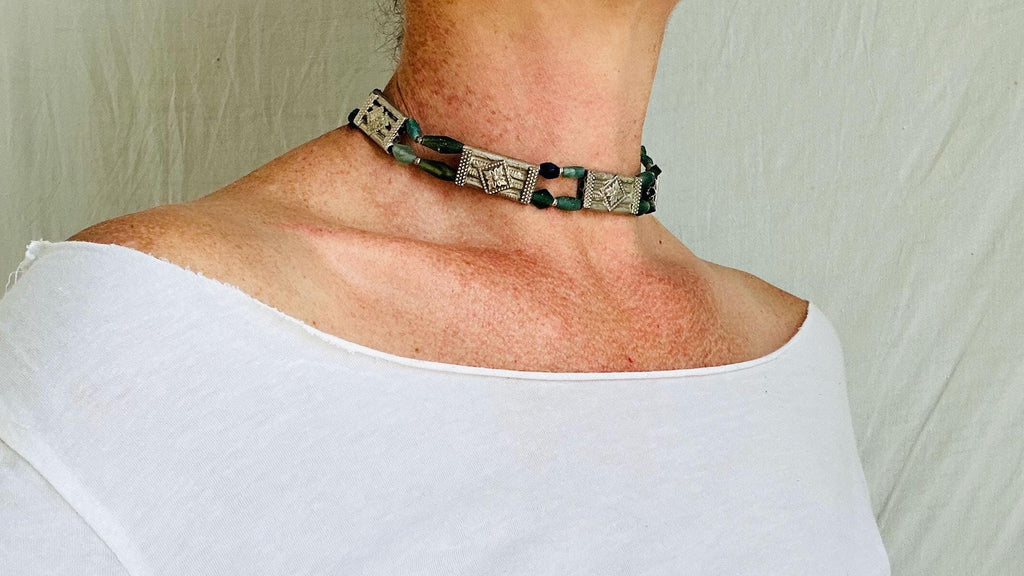 Ancient Roman Glass Choker Necklace. 2572