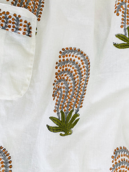 Block Print Dress Size XS-M