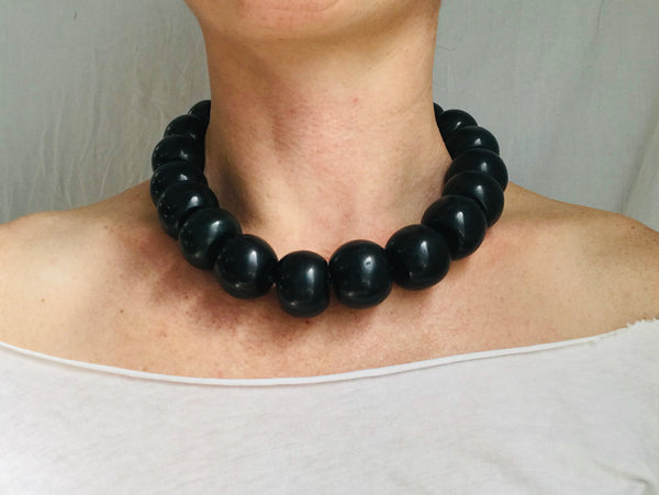 Black Jade Necklace. Mayan Black Jade.