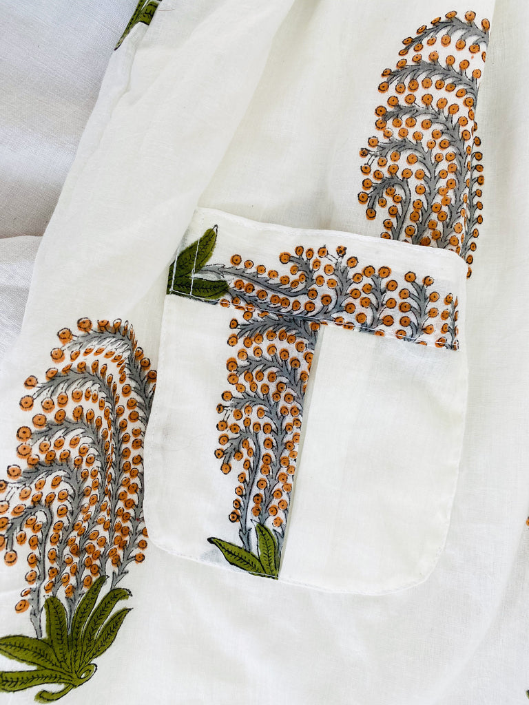 Block Print Dress Size XS-M