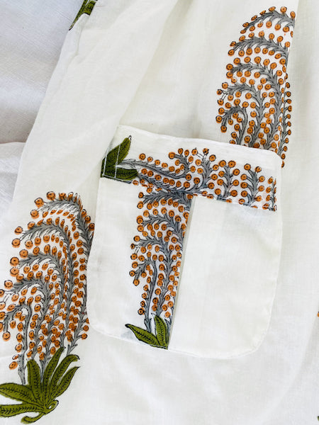 Block Print Dress Size XS-M