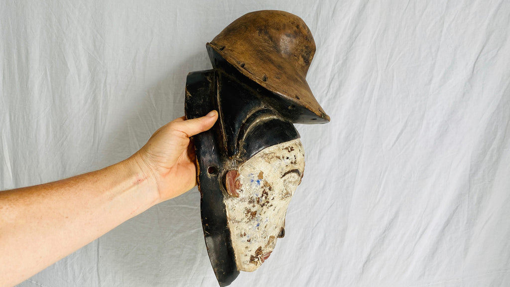 Antique Punu Mukudj Okuyi Mask Of Gabon Africa . African Mask.