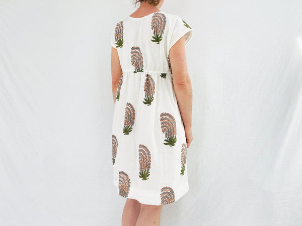 Block Print Dress Size XS-M