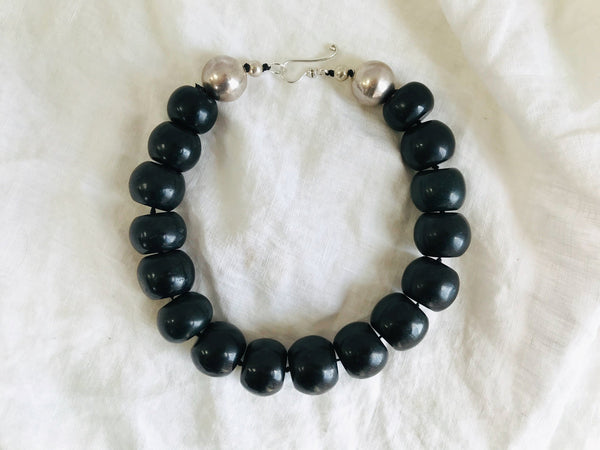Black Jade Necklace. Mayan Black Jade.