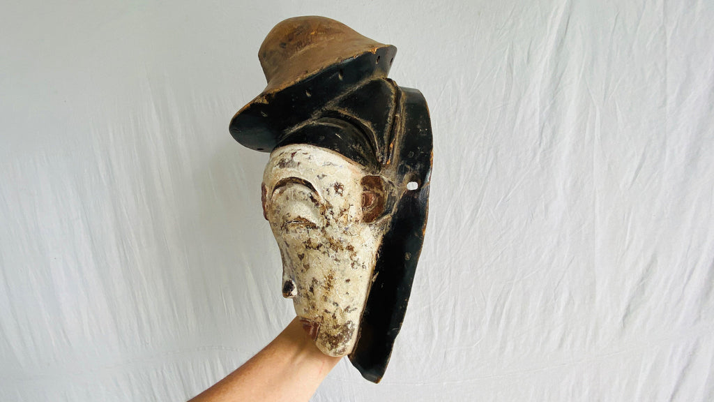 Antique Punu Mukudj Okuyi Mask Of Gabon Africa . African Mask.