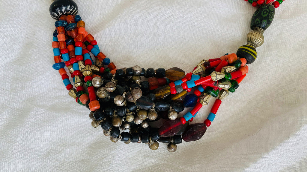 Balochi Multi-Strand Tribal Beaded Necklace. 0125